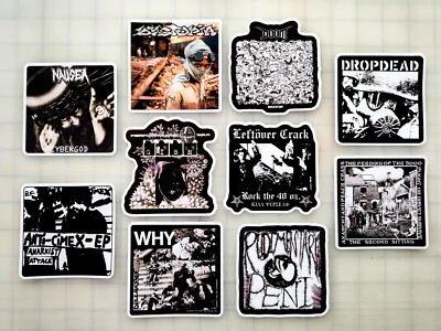 Crust Punk Vinyl Sticker Lot (10 Stickers) SET 24 anarcho grindcore ...