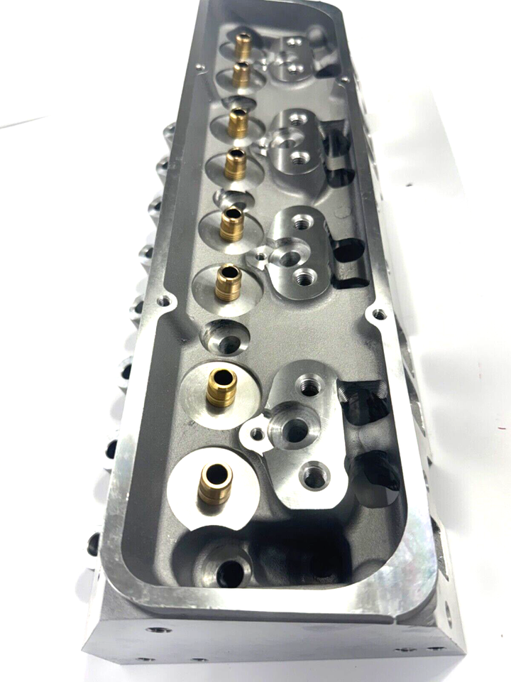 2x Aluminum Bare Straight Plug Cylinder Head for Small Block Chevy SBC ...