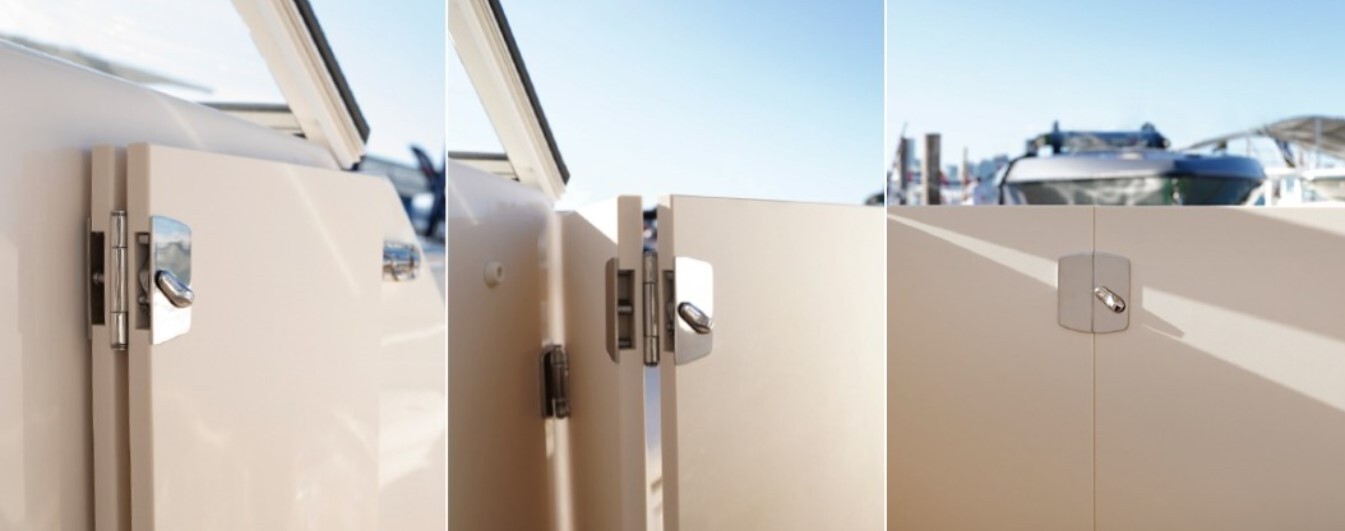 Marine Town Bi-Fold Door Latch with Hinge 316 Stainless Steel 0307130 ...