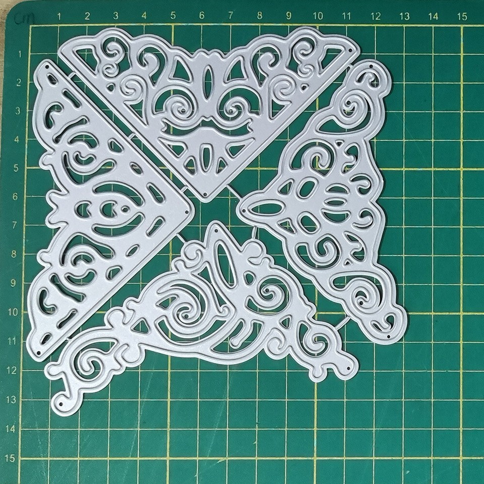 Lace Corner Metal Cutting Dies Scrapbook Paper Craft Mould Blade Punch ...