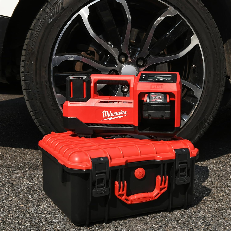 Air Compressor Case for Milwaukee M18 Inflator - Waterproof Hard Shell ...