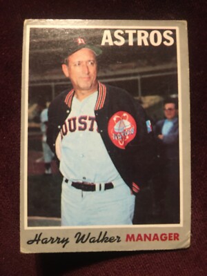 1970 Topps #32 Astros Harry Walker Baseball Card b | eBay