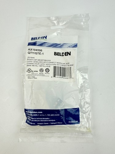 x(7) Belden AX104596 Cat 6+ Shielded KeyConnect Modular Jack, Category ...