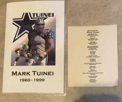 Mark Tuinei May 1999 Funeral Program Dallas Cowboys | eBay