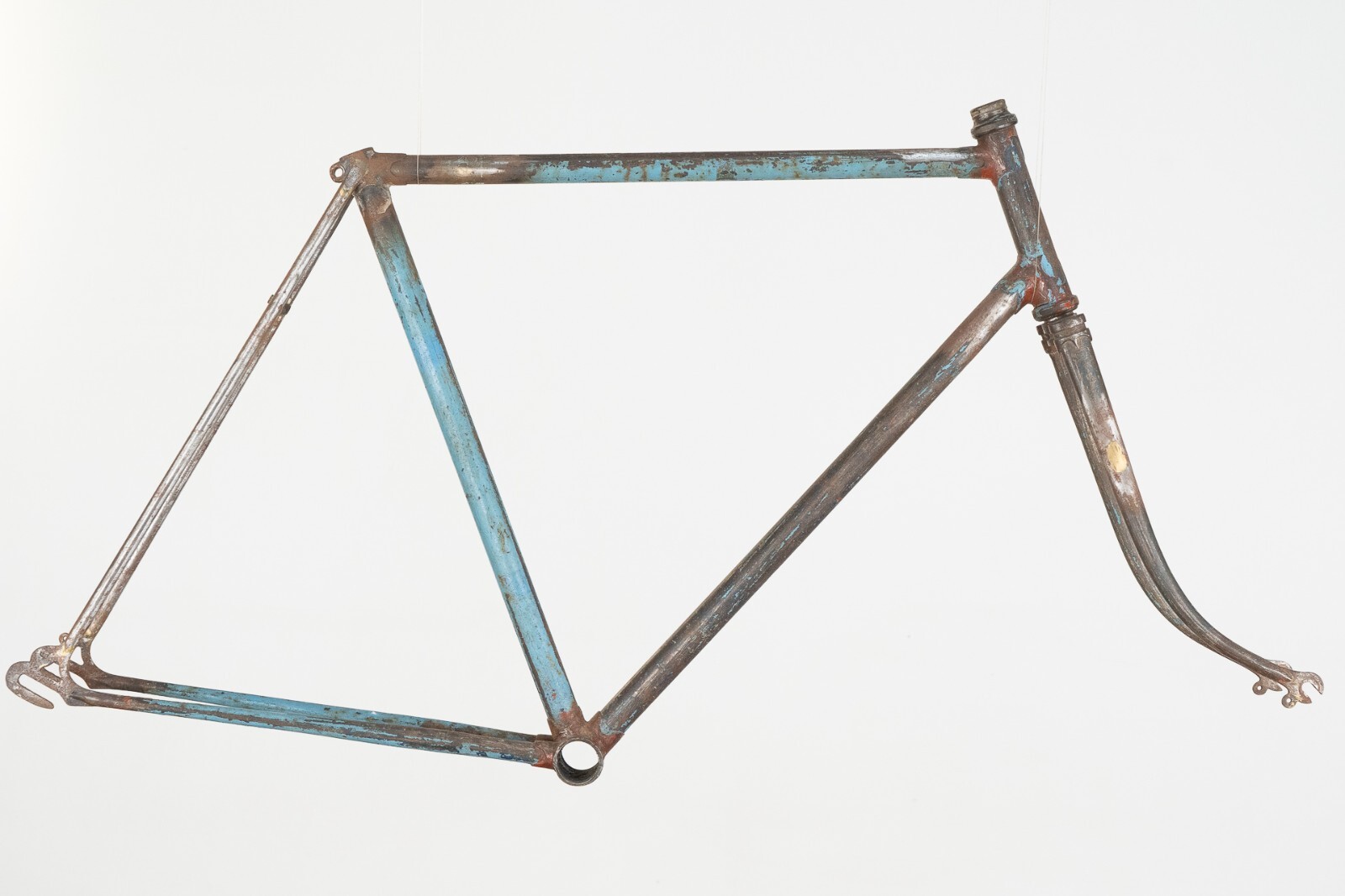 UNKNOWN ITALIAN STEEL FRAME VINTAGE ROAD RACING BIKE BICYCLE LUGS OLD ...