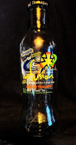 Snapple INFUSION Energy Elements Mango Tangerine EMPTY GLASS bottle PET ...