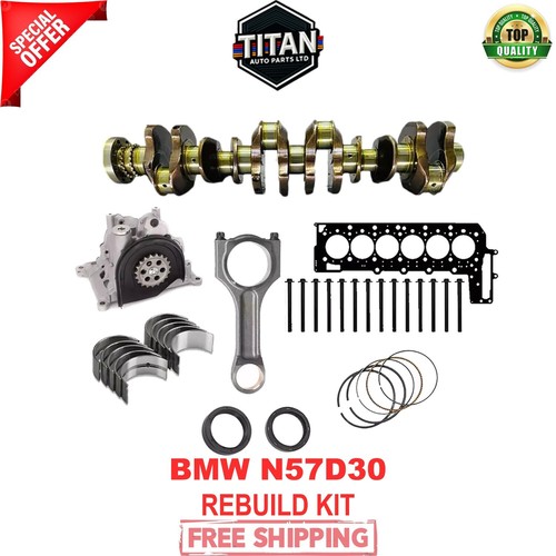BMW X3 X4 X5 X6 40D 3.0L DIESEL N57 D30 N57D30B CRANKSHAFT+ENGINE ...