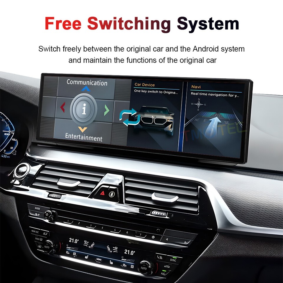 14.9" Android 14 Car Stereo CarPlay 4+64GB GPS Navi For BMW 5 Series ...