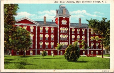 SHAW BUILDING Shaw University RALEIGH, North Carolina NC linen unused ...