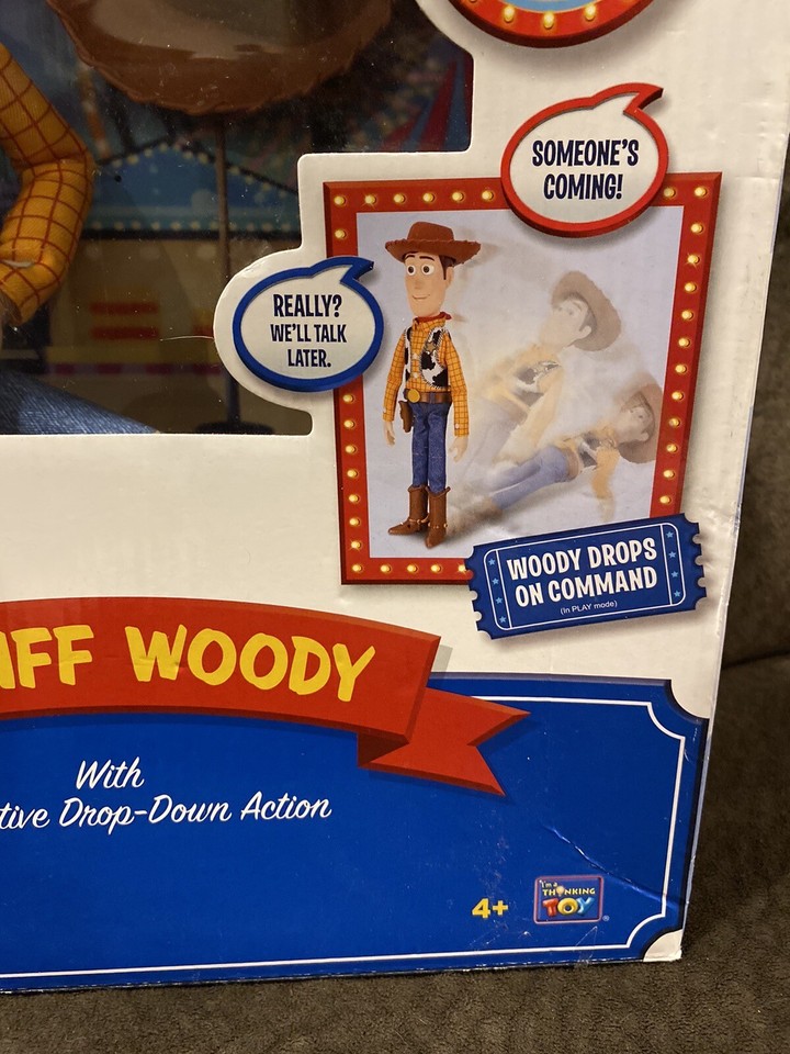 NEW • Toy Story 4 Disney Pixar Interactive Sheriff Woody Drop-Down ...