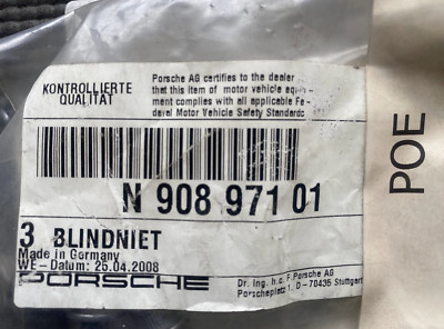 Porsche Guide Bracket Stud (3) - #N-908-971-01 / N90897101 -Fits ...