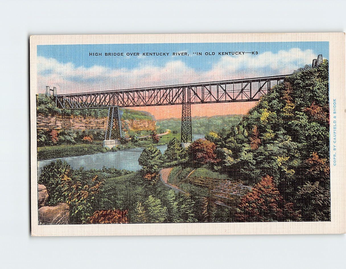 Postcard High Bridge Over Kentucky River In Old Kentucky High Bridge KY ...