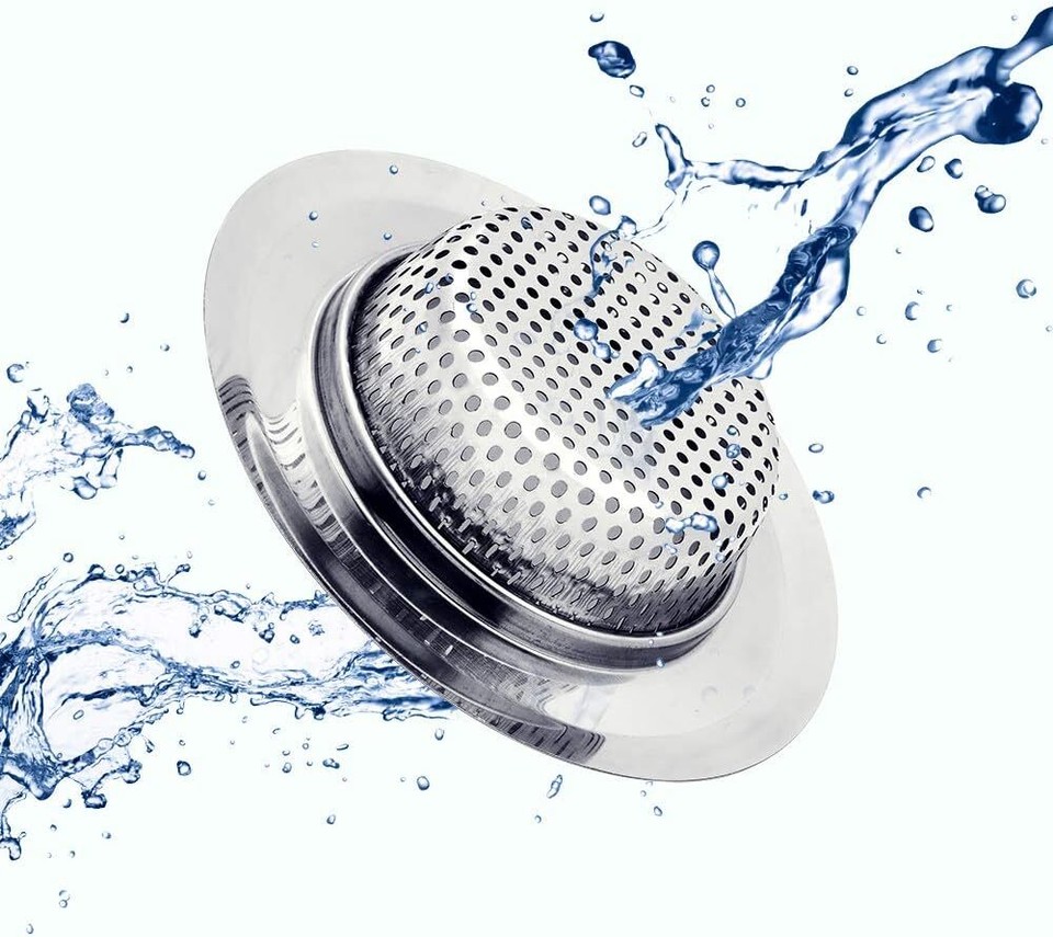 4.5" Kitchen Sink Strainer Stopper Stainless Steel Drain Basket Waste ...