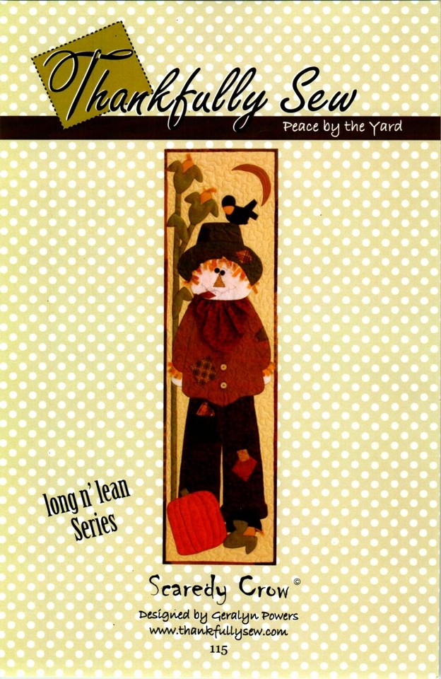 Scaredy Crow Wall Quilt Pattern Country Long Lean Series Harvest ...