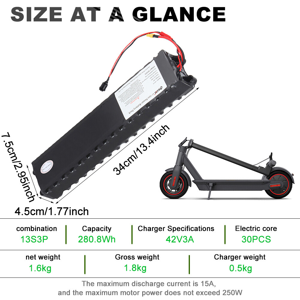 36V 7.8Ah Akku E-Scooter Universal Batterie Elektrofahrrad E Bike ...
