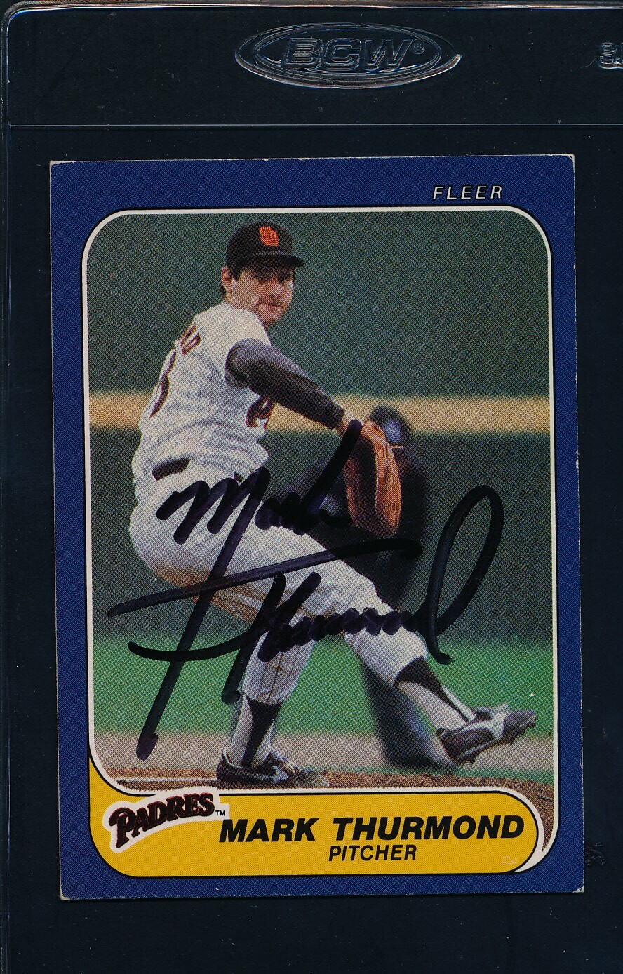 1986 Fleer #337 Mark Thurmond Padres Signed Auto *43082 | eBay