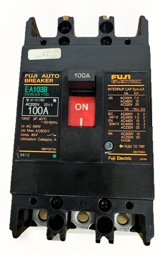 FUJI AUTO BREAKER EA103B 100 AMP 3 POLE | eBay