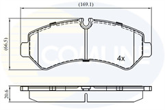 Comline CBP02853 Brake Pad Set for sale online | eBay UK