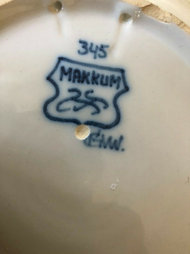 Antique MAKKUM PLATE Ø 9.2 inch Tichelaar Delft Holland | eBay