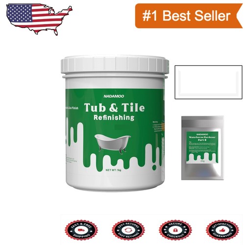 Complete White Emulsion Tub & Tile Refinishing Kit – 1kg & 20g Hardener ...