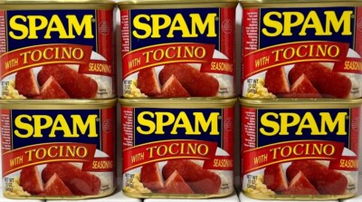 Spam With Tocino Seasoning Luncheon Meat 12 oz ( Pack of 6 ) ~ Exp 4/ ...