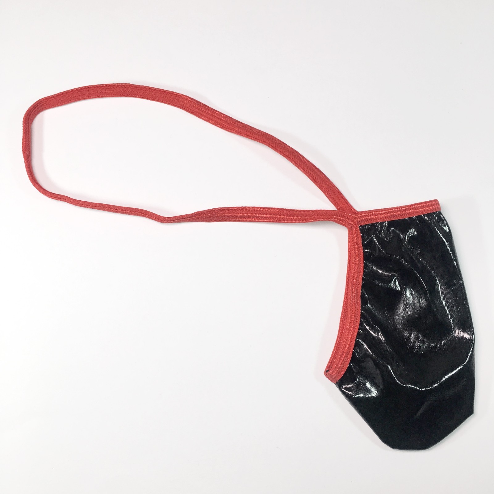 K524V Black PVC Mens String Pouch Backless Thong Contoured Pouch | eBay