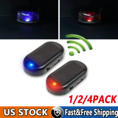 Car Alarm Warning Solar Flash LED Light Fake Security System Anti-theft ...