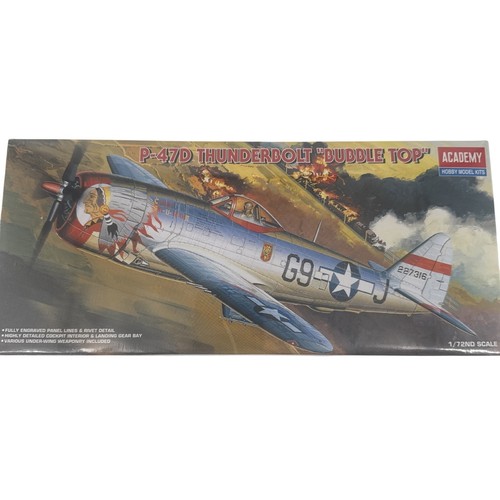 Thunderbolt Bubble Top Model Kit 1:72 Academy #2174 P-47D New Sealed ...