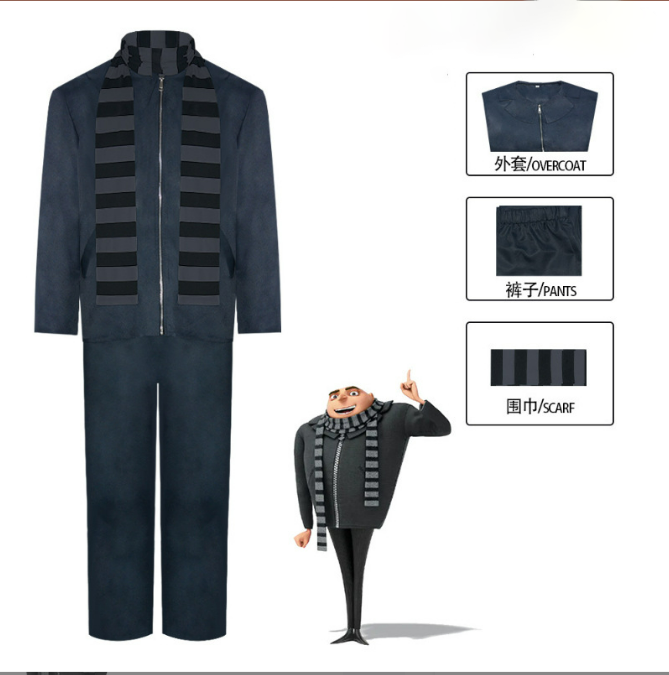 Despicable Me 3 Victor Cosplay Outfits Costume Halloween Adult Fancy ...