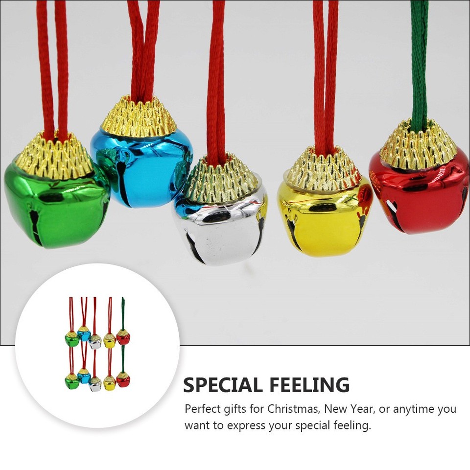 10 Pcs Hand Bells for Children Holiday Necklaces Xmas Hanging Jewelry ...