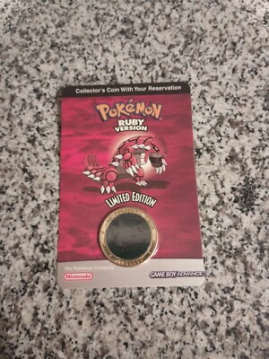 2003 Nintendo Pokemon Ruby Red Limited Edition Gameboy Collector Coin ...
