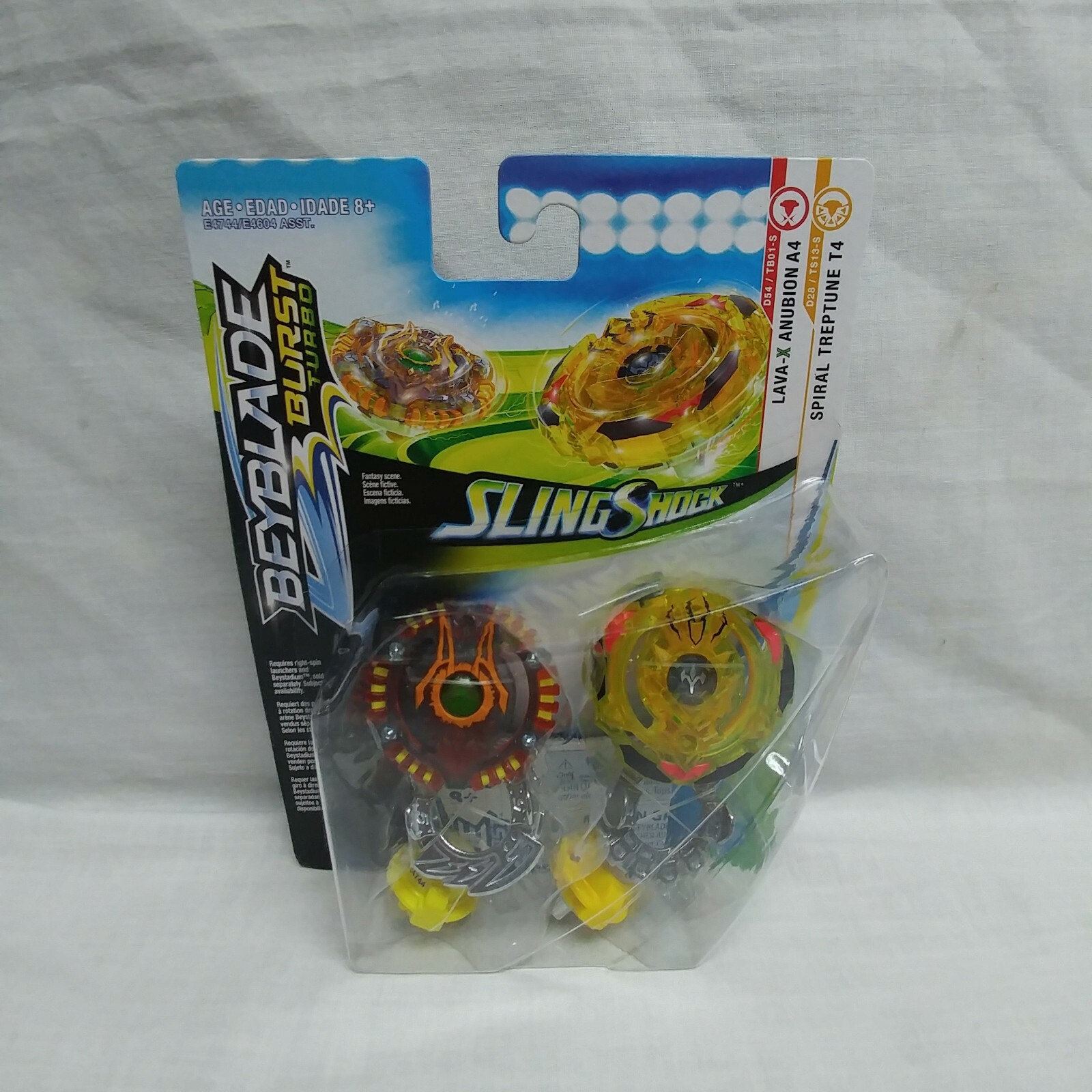 Beyblade Burst Turbo Slingshock Spiral Treptune T4 Lava-X Anubion A4 ...
