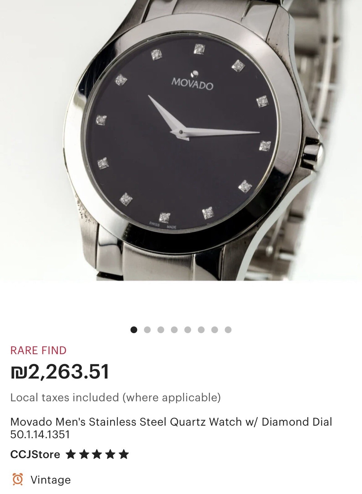 Movado 40mm Masino Watch 50.1.14.1351 (Rare Find) REAL SAPPHIRE ...