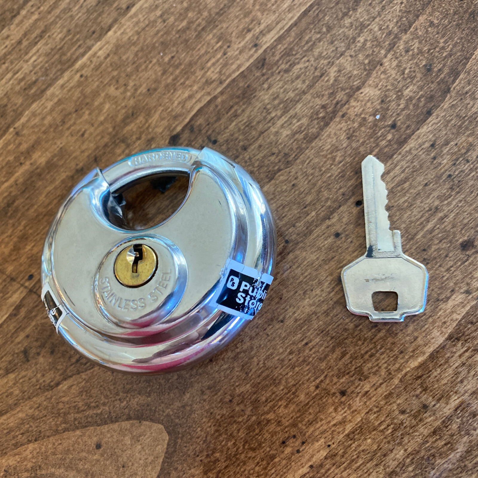 Disc Padlock Pro 70mm 2 3/4" C010 hardened stainless steel + key Public ...