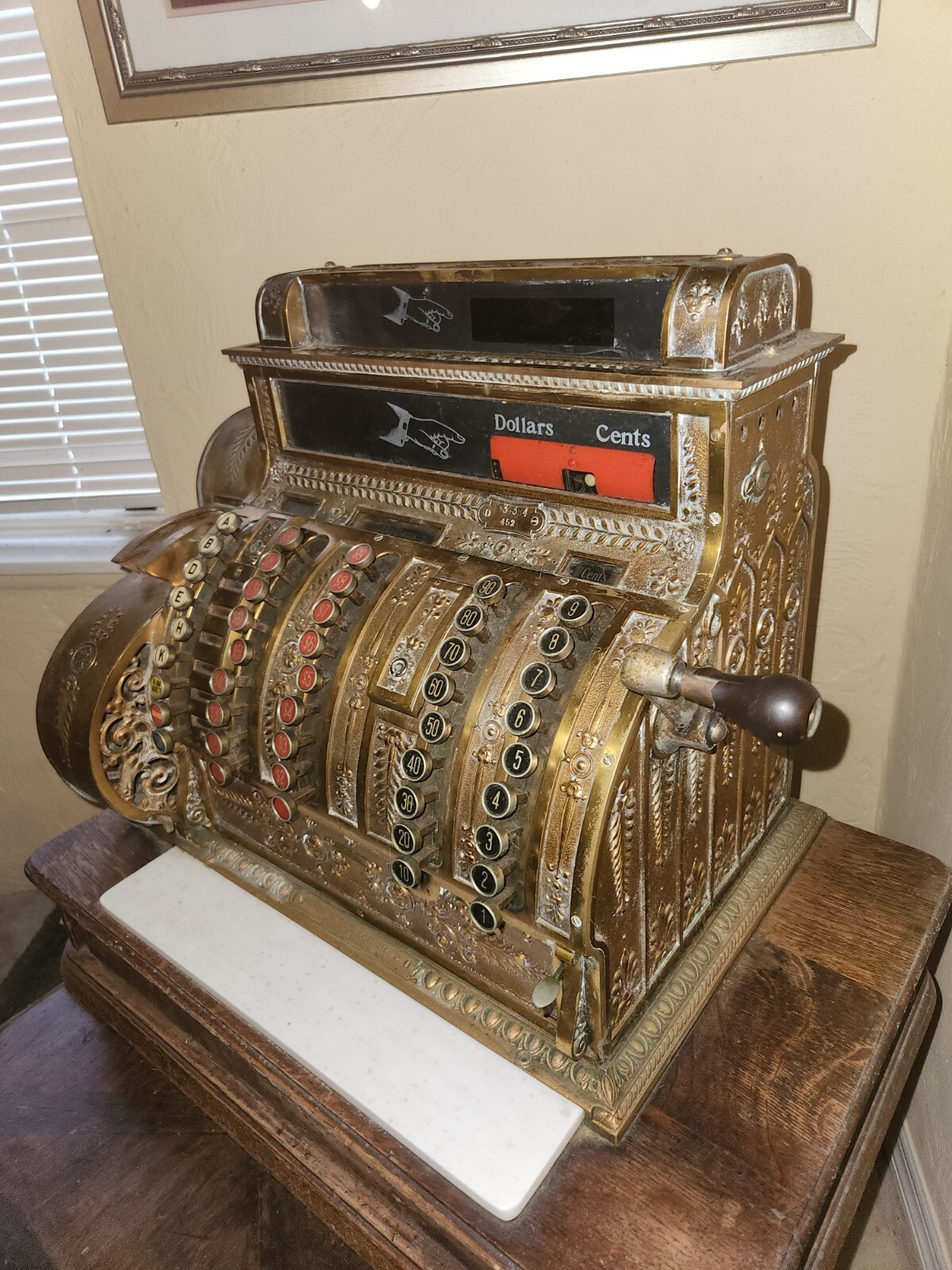 Antique NATIONAL BRASS CASH REGISTER (1914) MODEL 462, Register ...