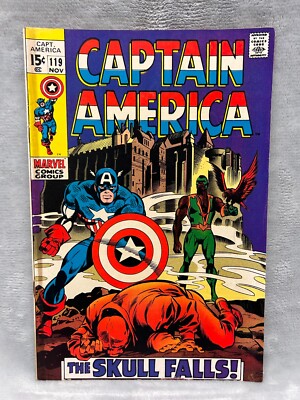 CAPTAIN AMERICA #119 VF- 3rd Falcon KEY Red Skull 1969 Marvel Comics | eBay
