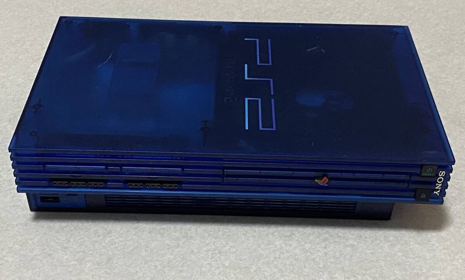 PS2 OCEAN BLUE Console System Made in japan SCPH-37000 NTSC-J ...