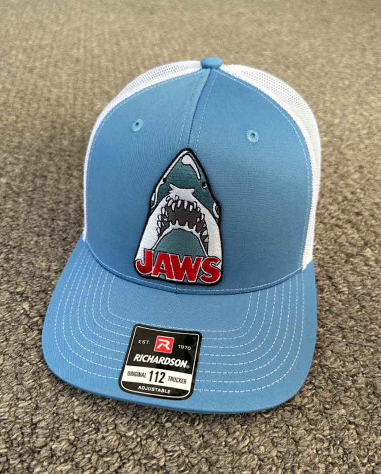 JAWS Hat SnapBack Limited Edition SHARK Mesh Individually Handcrafted ...