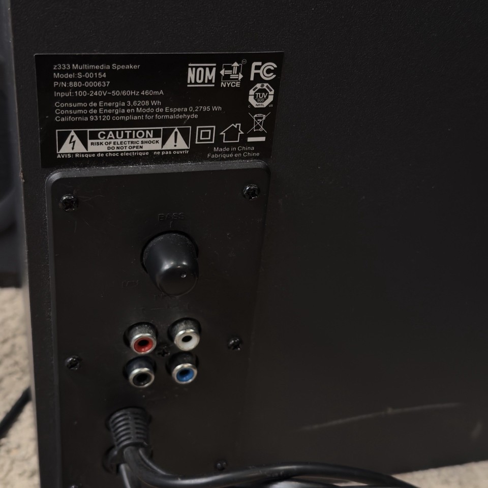 Logitech S-00154 z333 Multimedia Subwoofer and Speakers Tested Works | eBay