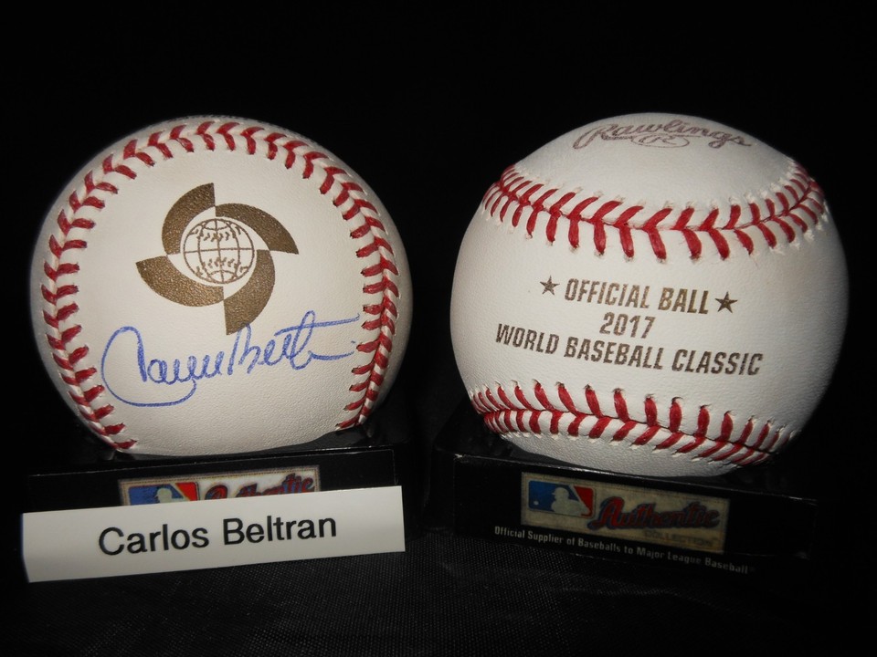 CARLOS BELTRAN SIGNED 2017 WORLD BASEBALL CLASSIC BALL - TEAM PUERTO ...
