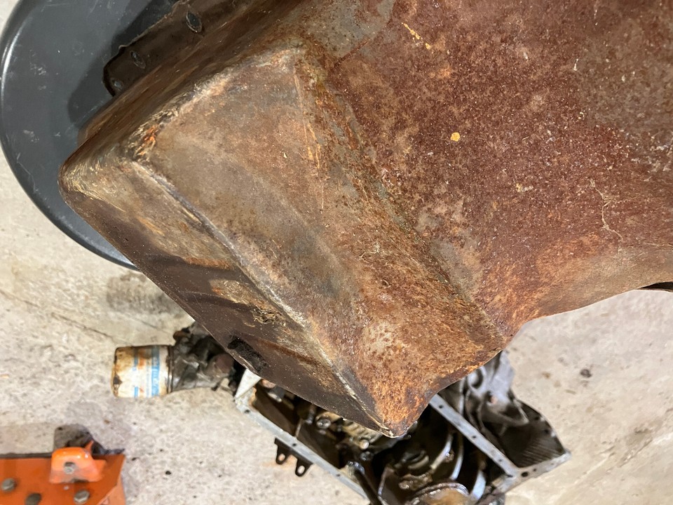 Buick-Oldsmobile-Pontiac 215 aluminum V8 modified oil pan 1961 1962 ...