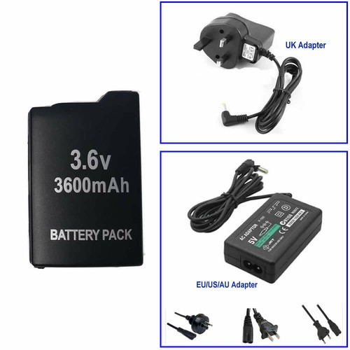 3.6V Battery Or AC Power Adapter Charger for SONY PSP 1000 1001 1002 ...
