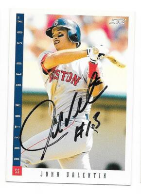 JOHN VALENTIN 1993 SCORE AUTOGRAPHED SIGNED # 243 BOSTON RED SOX | eBay