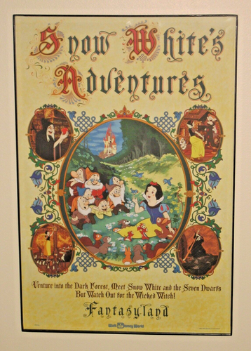 18" x 12" Snow White Adventures Walt Disney World Attraction Poster ...