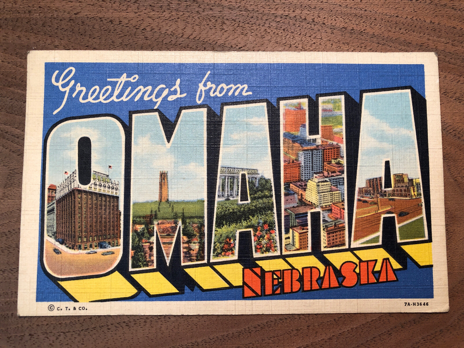 Vintage 50s GREETINGS from Omaha NEBRASKA Large Letters Postcard | eBay