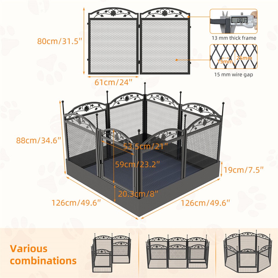 Extra Large Dog Playpen Heavy Duty Exercise Pen Dog Crate Diy Fence w ...
