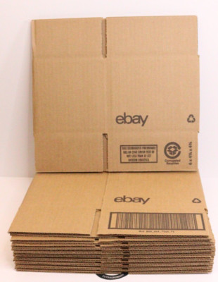 Ebay Boxes Pack of 10- 6" x 4 3/4" x 4 3/4" with Black Logo | eBay