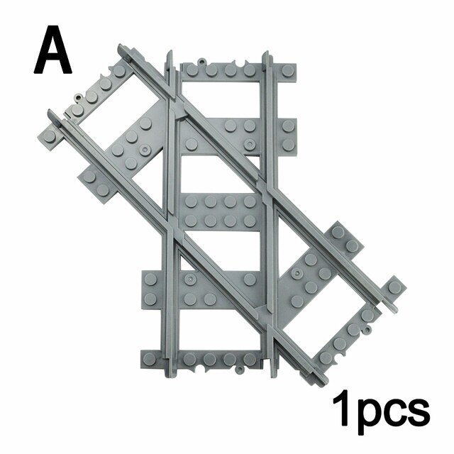 Track Crossing Switch Forked Rail for Lego Kit Train Building Blocks ...