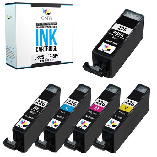 Compatible PGI-225 CLI-226 5PK Ink Cartridges for Canon PIXMA MG5220 ...