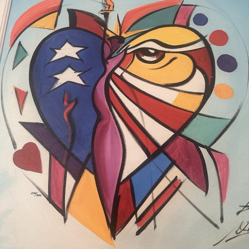 Alfred Gockel American Hearts Giclée Canvas 22x22" | eBay